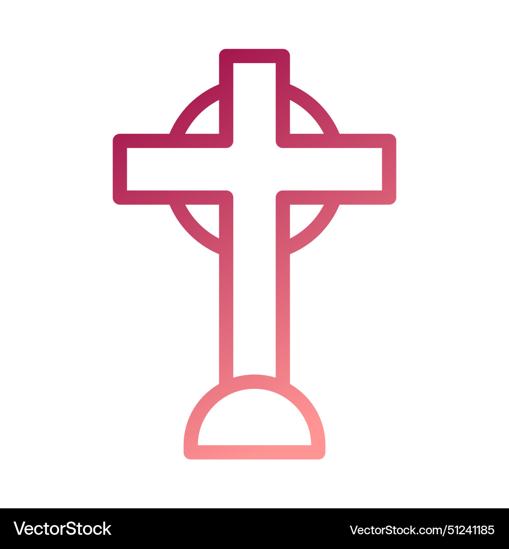 Salib icon gradient red white easter Royalty Free Vector