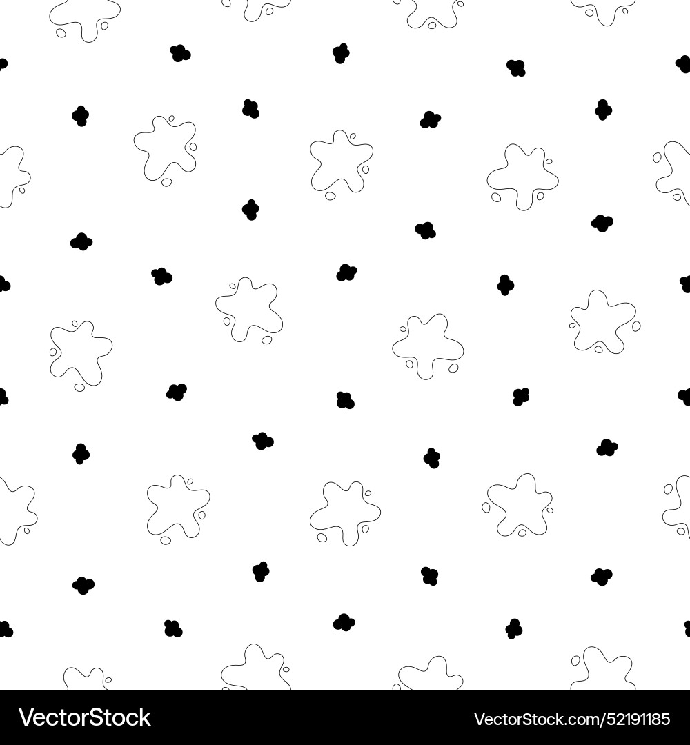 Splash ink blot seamless pattern coloring page Vector Image