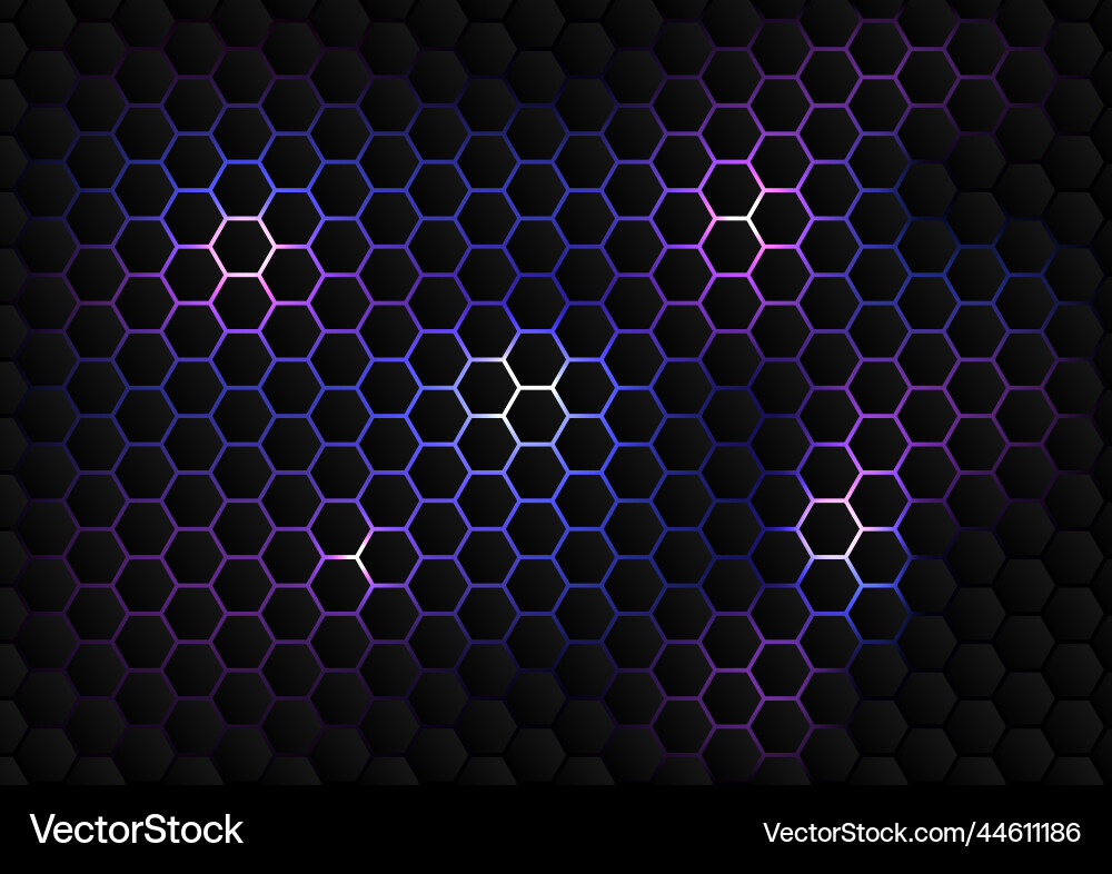 Blue and pink beehive background honeycomb bees Vector Image
