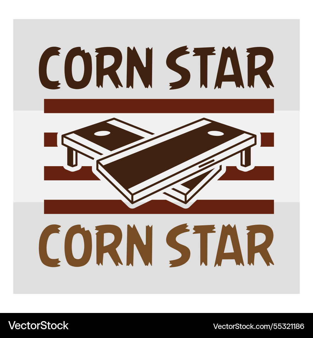 Corn star cornhole svg sports bean bag board Vector Image