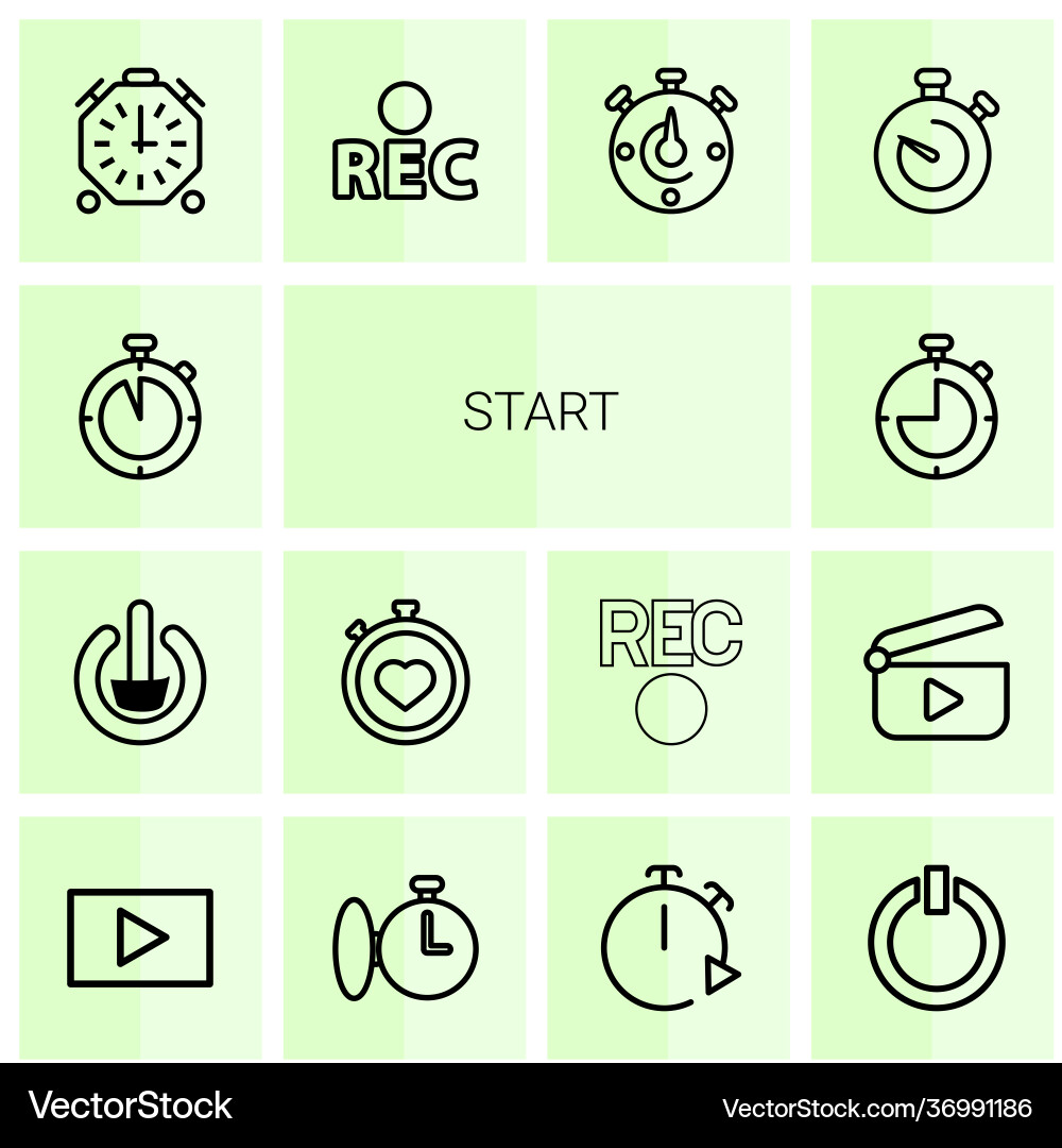 Icons starten Lizenzfreies Vektorbild - VectorStock