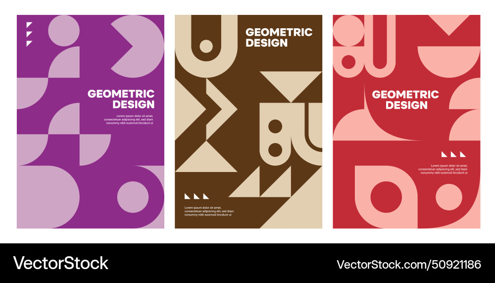Modern abstract geometric posters covers Vector Image