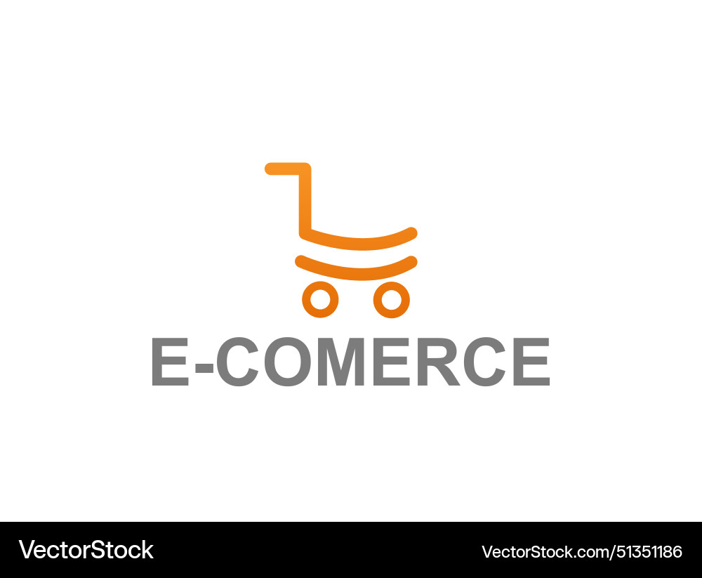 Modern ecommerce store logo Royalty Free Vector Image