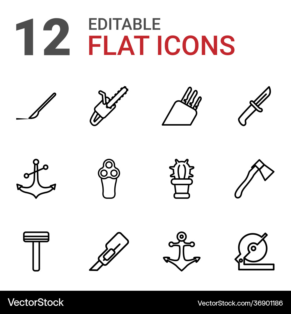 Sharp icons Royalty Free Vector Image - VectorStock