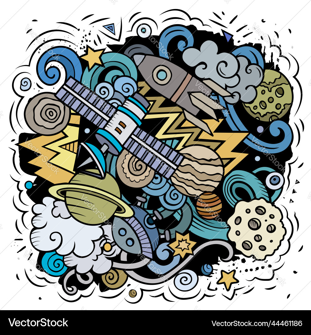 Space cartoon Royalty Free Vector Image - VectorStock
