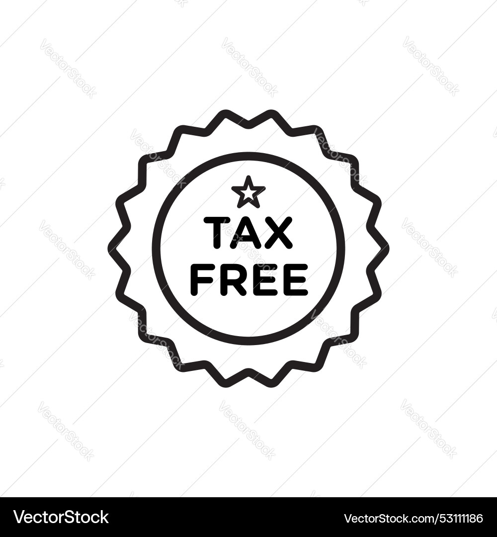 Tax free icon Royalty Free Vector Image - VectorStock