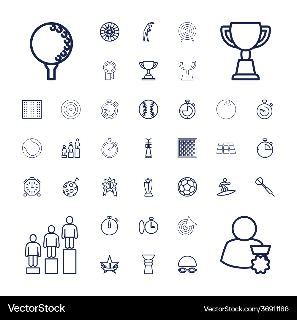 Wettbewerb Icons Lizenzfreies Vektorbild - VectorStock