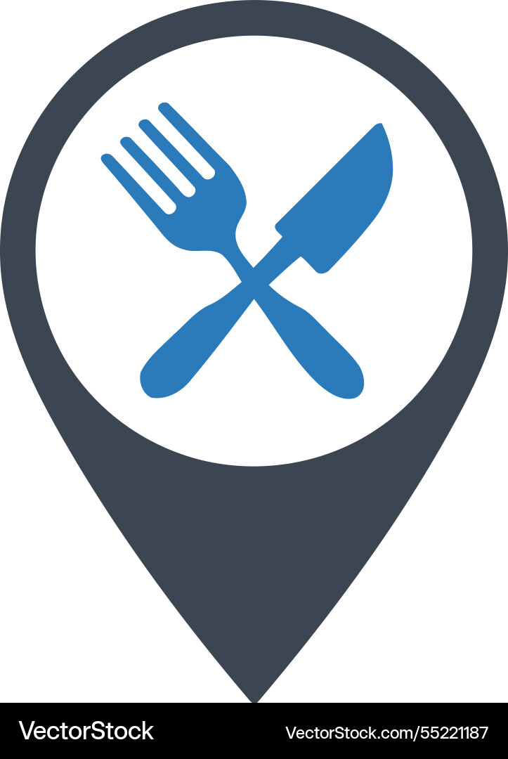 Dining location icon Royalty Free Vector Image
