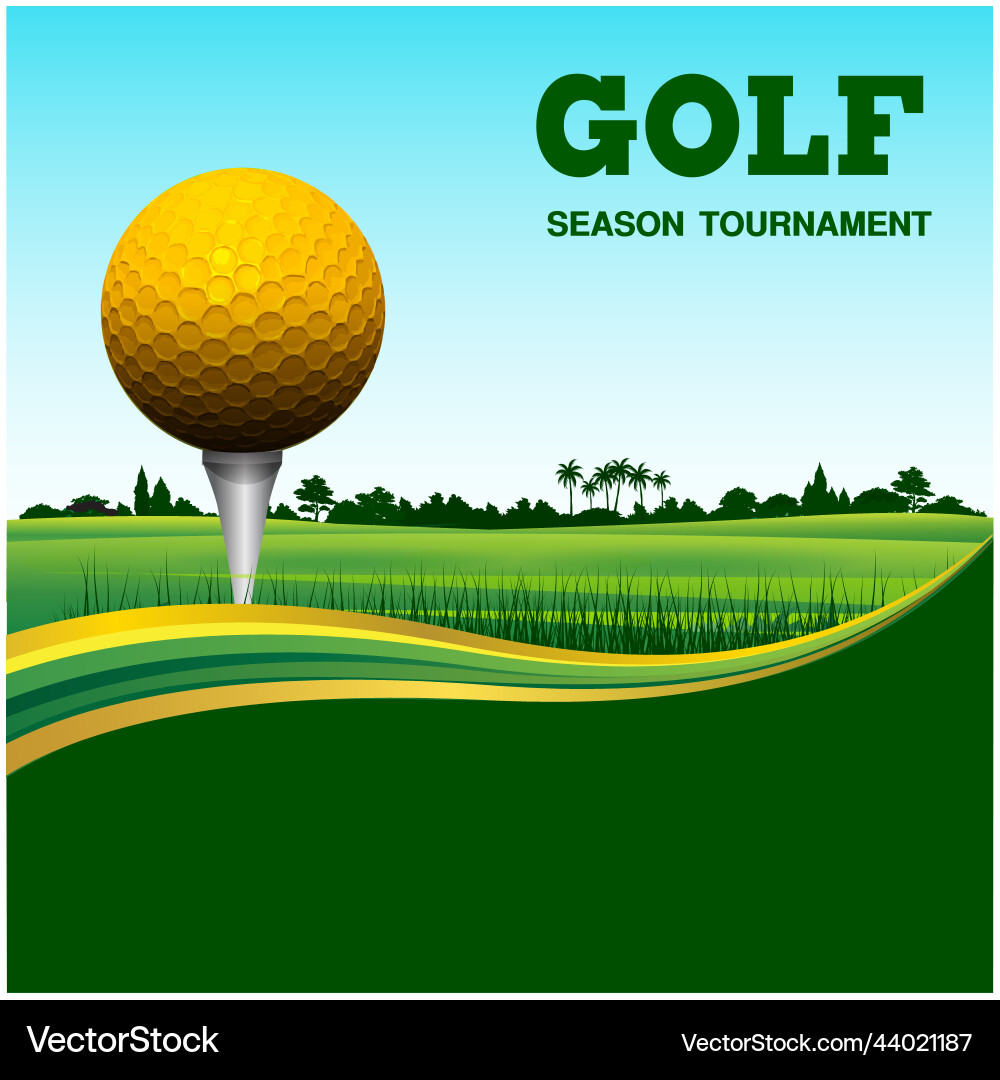 Golf season tournament Royalty Free Vector Image