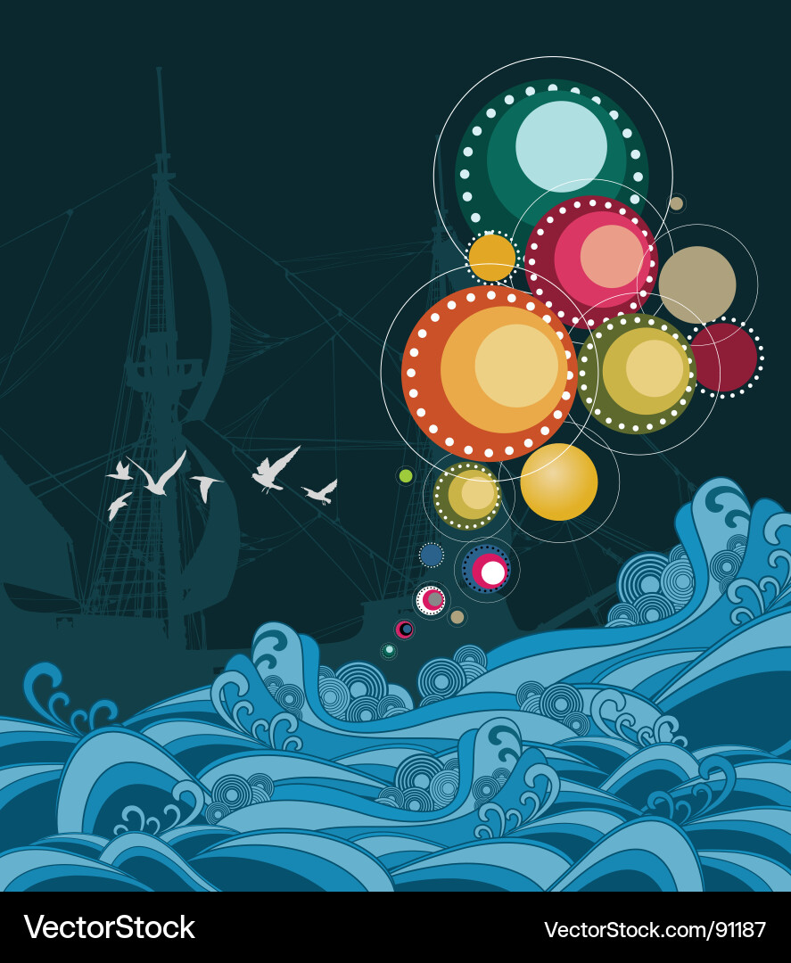 Ocean Waves Abstract Royalty Free Vector Image