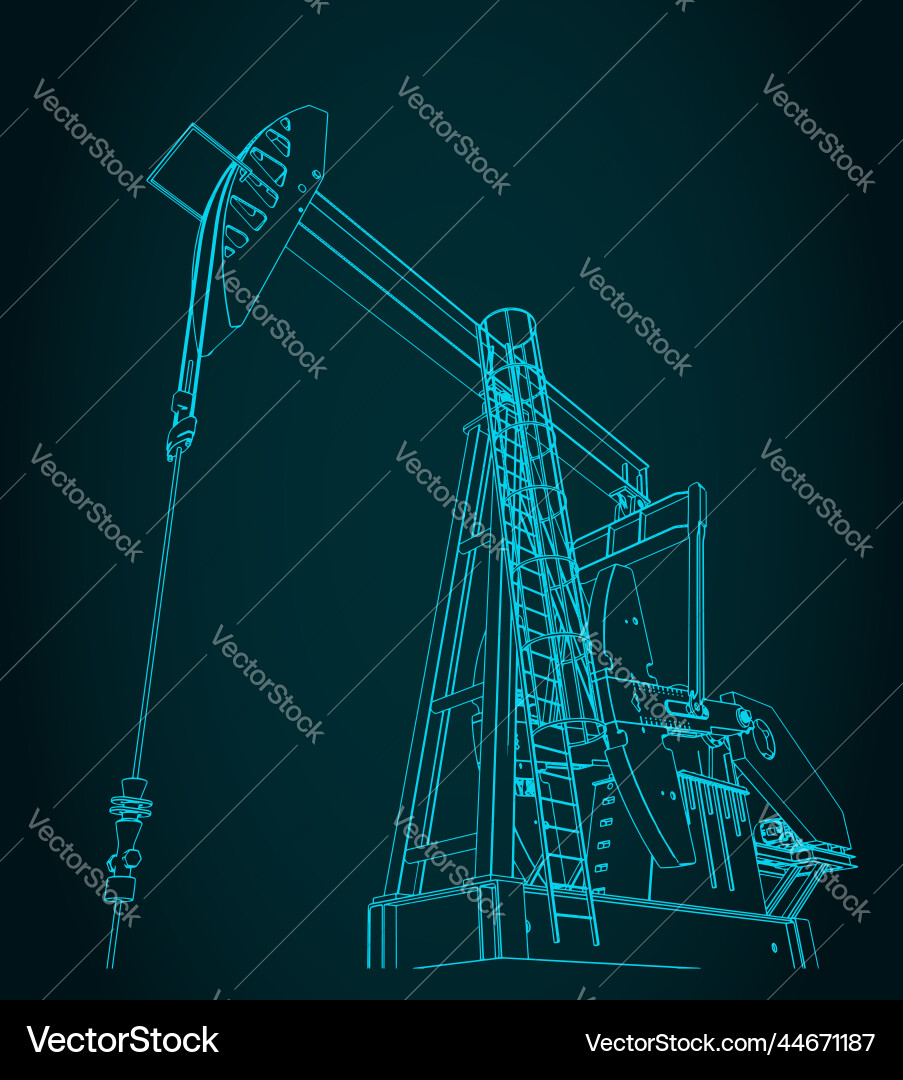 Oil pump jack Royalty Free Vector Image - VectorStock