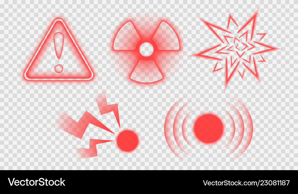 Pain symptom icons set Royalty Free Vector Image