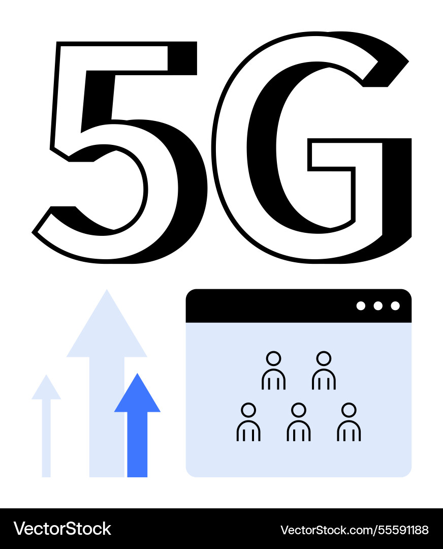 5g network technology advancing connectivity Vector Image