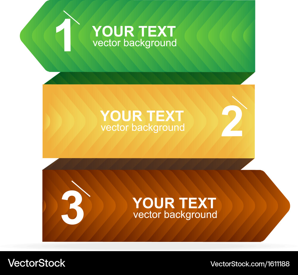 Colorful text box 123 concept Royalty Free Vector Image