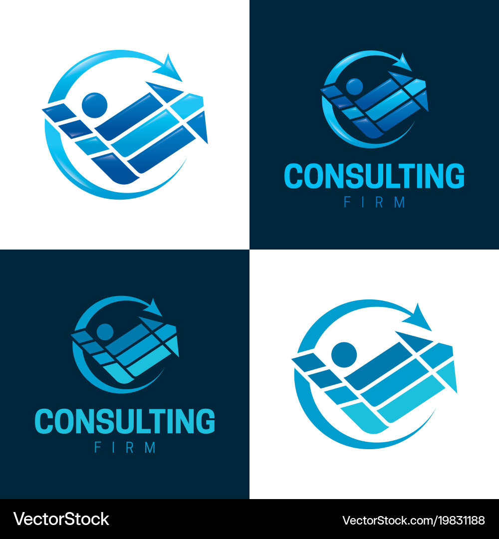 Consulting and counseling icon logo Royalty Free Vector