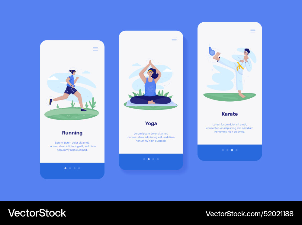 Daily routine sport workout activity design Vector Image