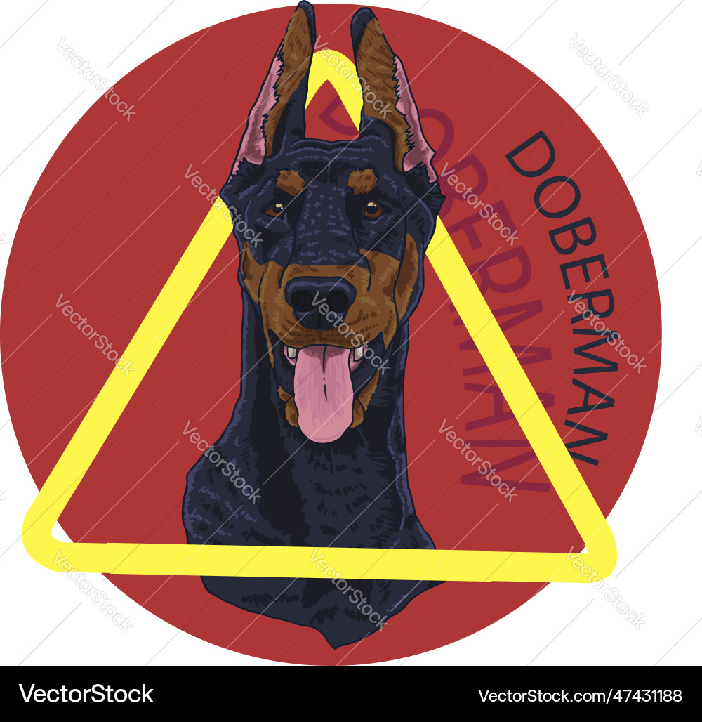 Doberman Royalty Free Vector Image - VectorStock