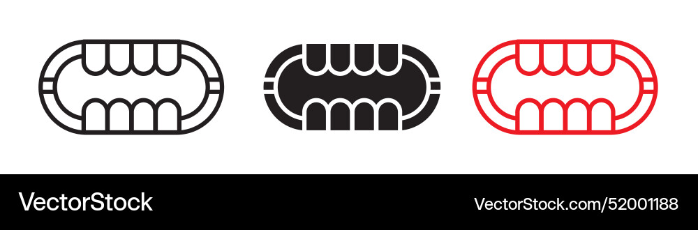 Educational dental model icon for teaching oral Vector Image