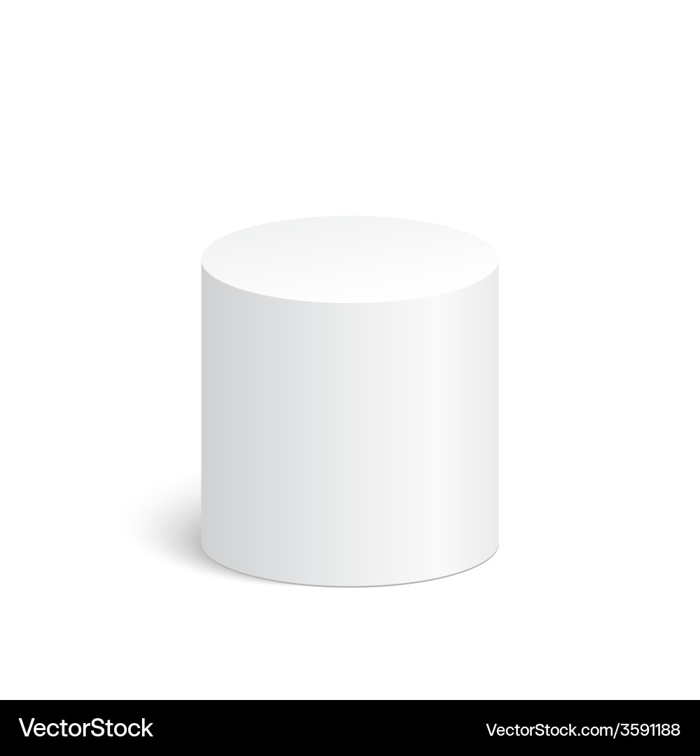 Geometric shapes 3d cylinder Royalty Free Vector Image