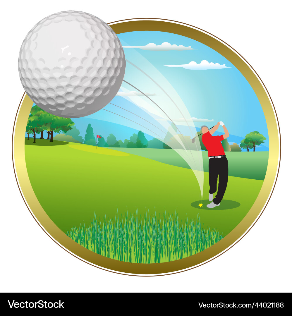 Golf swing Royalty Free Vector Image - VectorStock