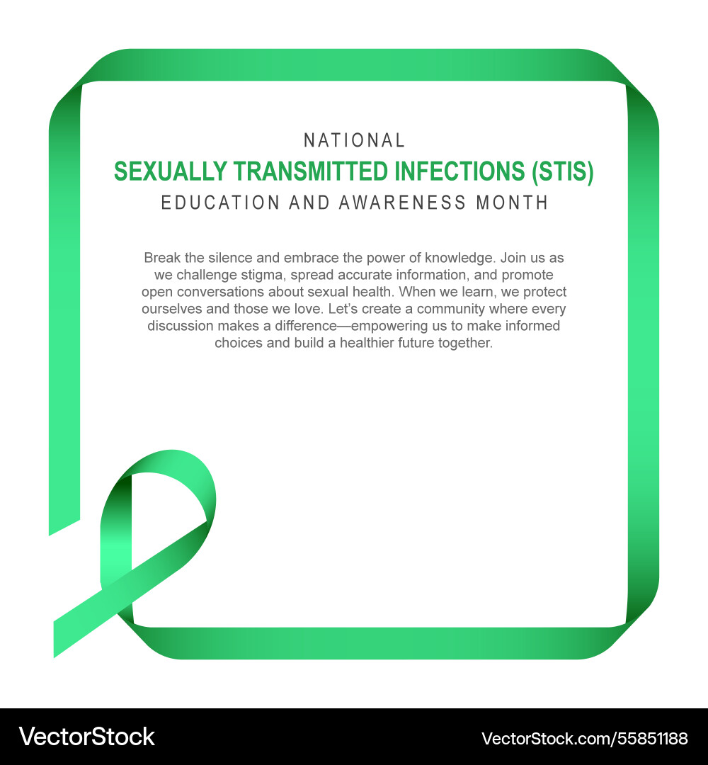 National sti education awareness month Royalty Free Vector