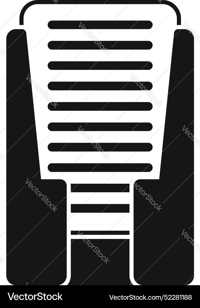 Office paper tray holding important documents icon