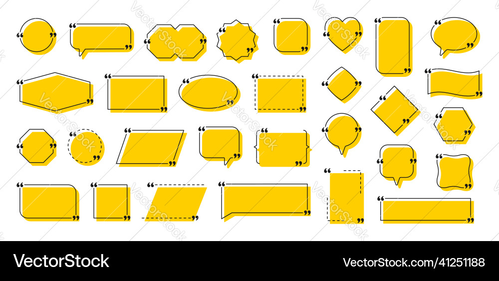 Quote box frame set Royalty Free Vector Image - VectorStock