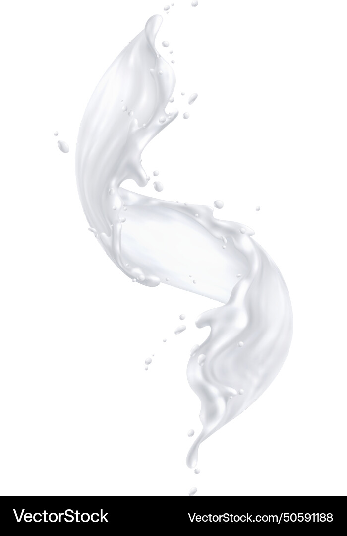 Realistic milk splash composition Royalty Free Vector Image
