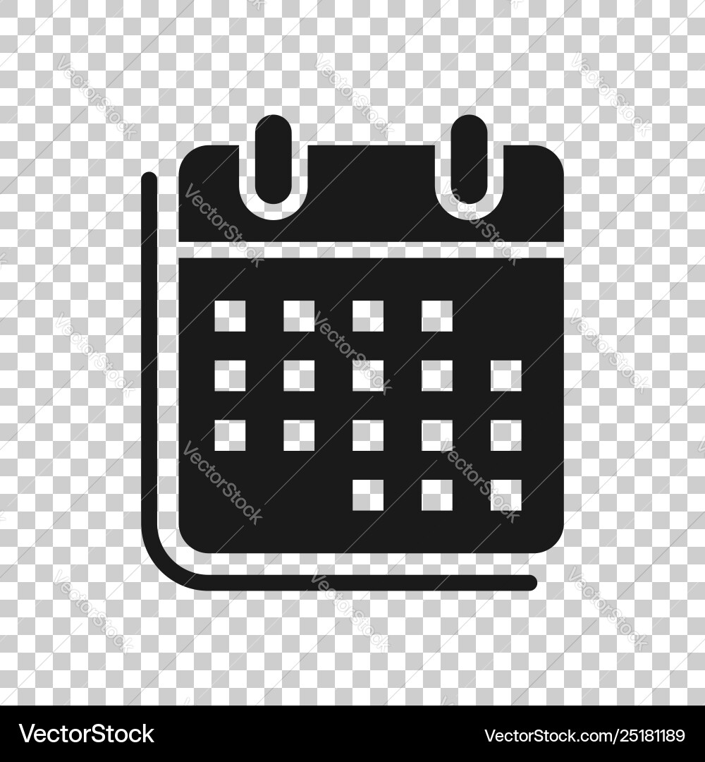 Calendar organizer icon in transparent style Vector Image