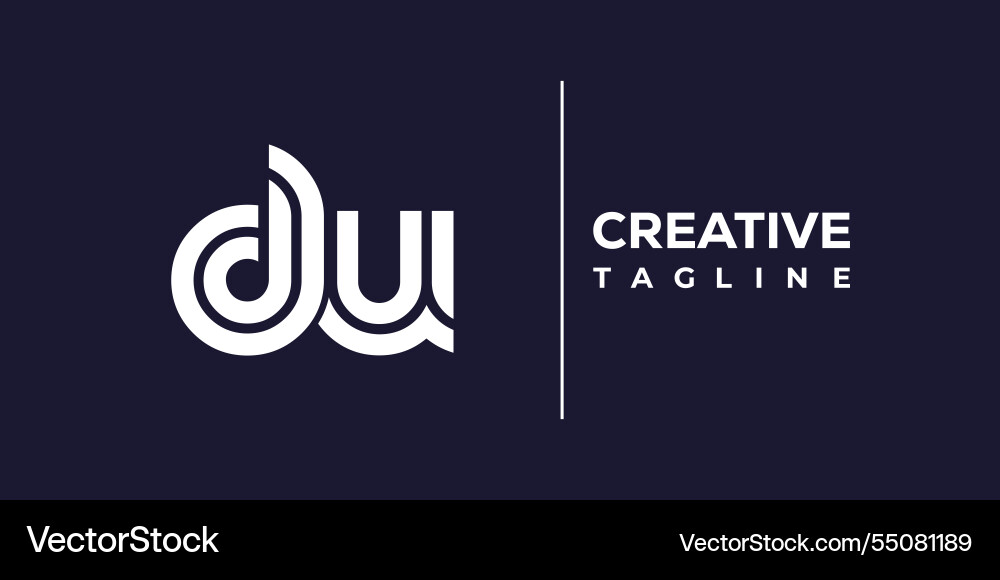 Du abstract logo Royalty Free Vector Image - VectorStock