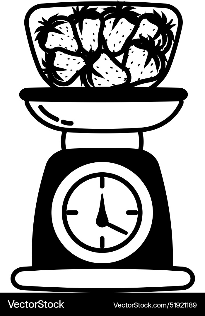 Kitchen scale Royalty Free Vector Image - VectorStock