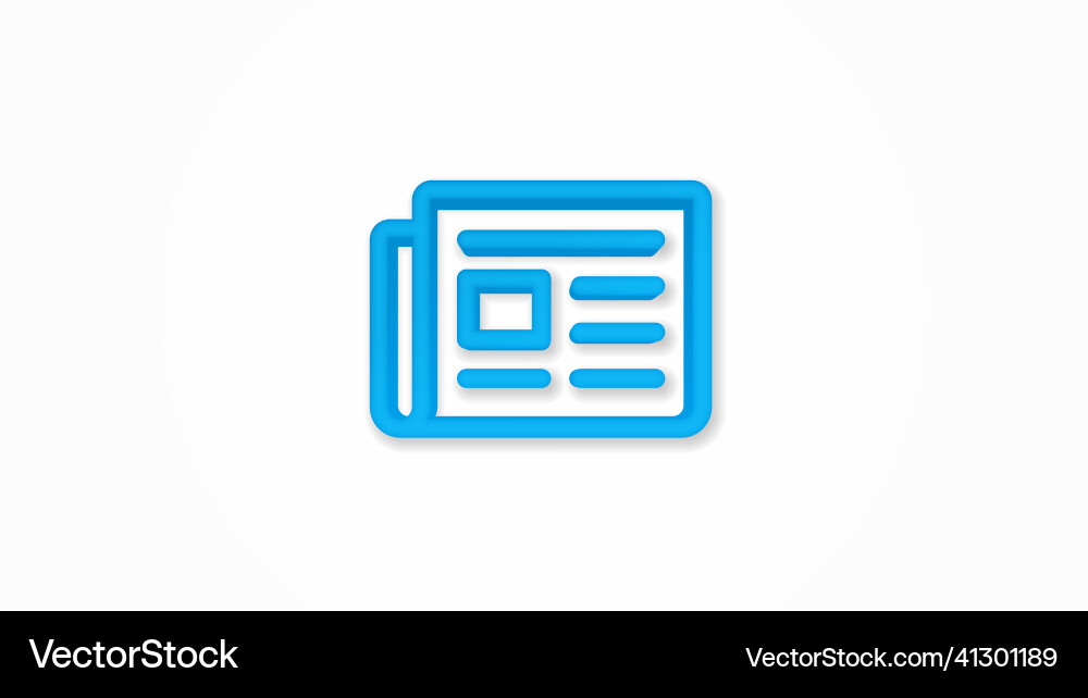 Newspaper daily press news content article 3d Vector Image