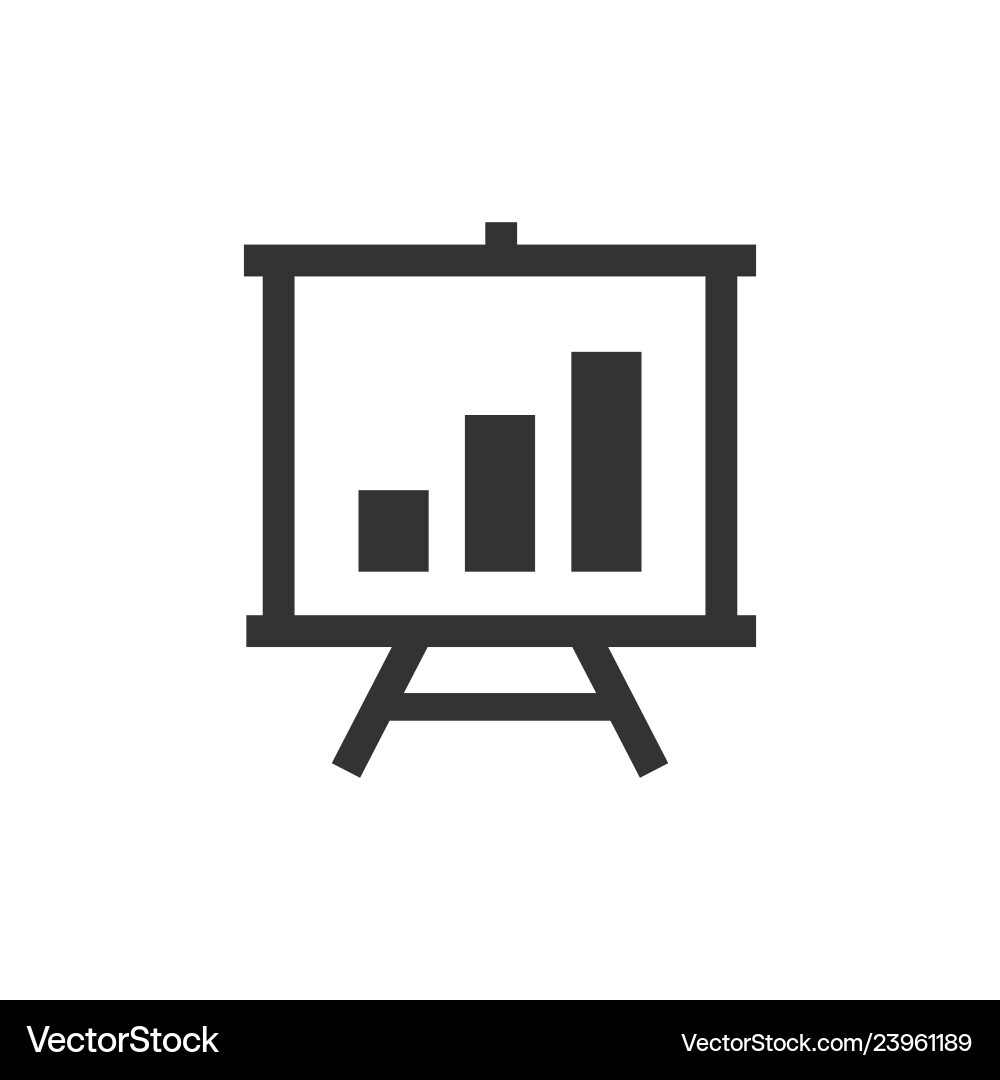 Presentation board icon Royalty Free Vector Image