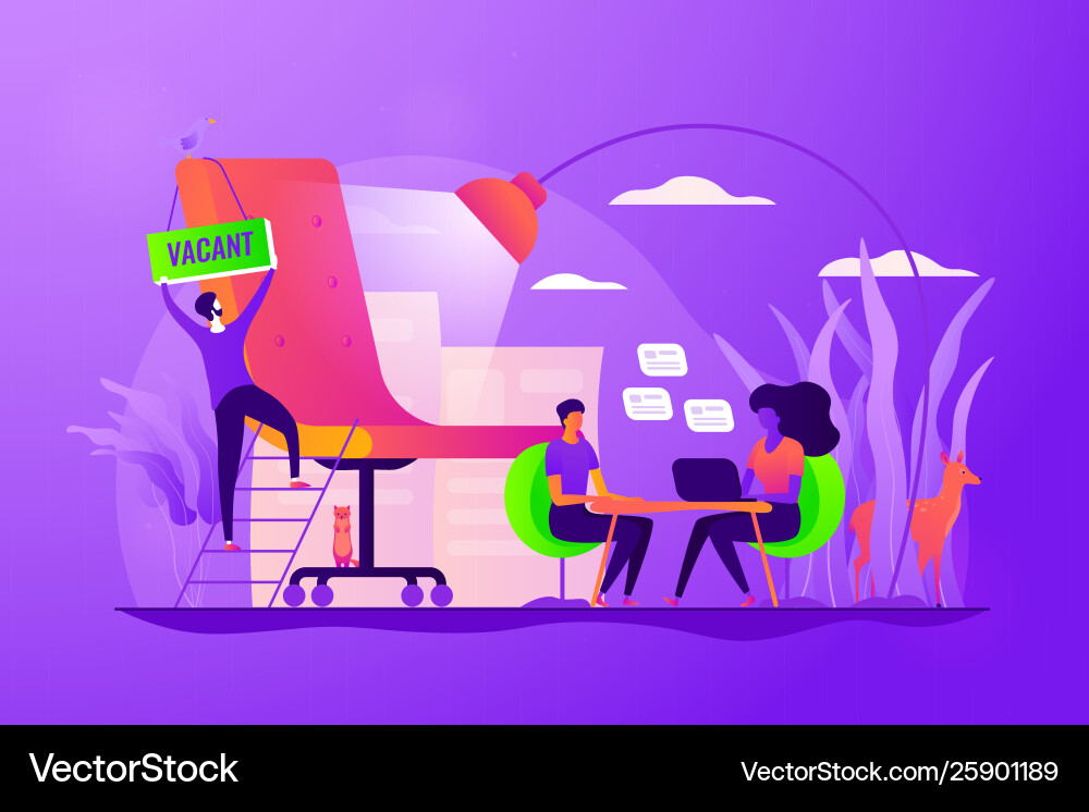 Recruitment agency concept Royalty Free Vector Image