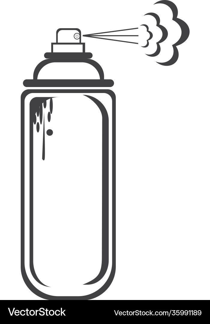 Spray paint icon logo template design Royalty Free Vector