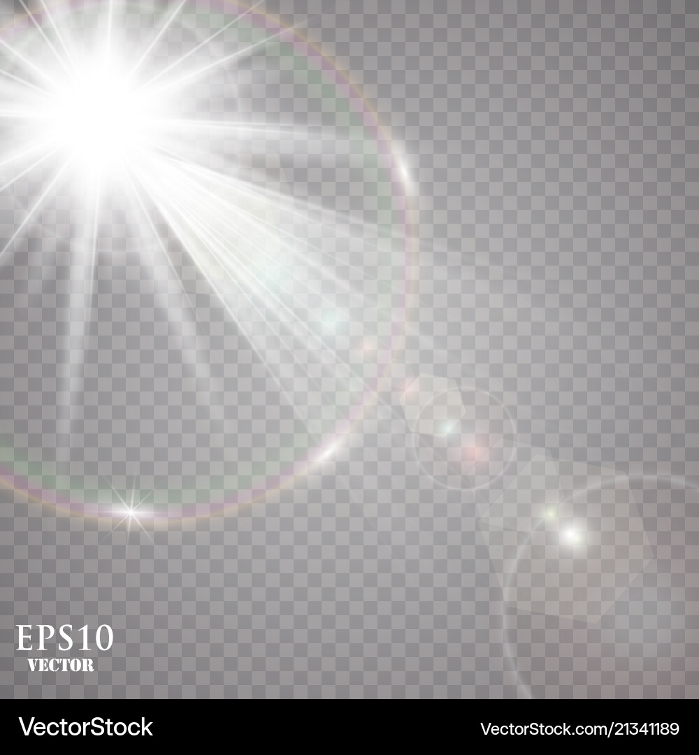 Sunlight Lens Flare Effect Royalty Free Vector Image