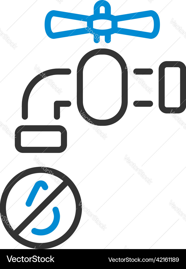 Water faucet with dropping icon Royalty Free Vector Image