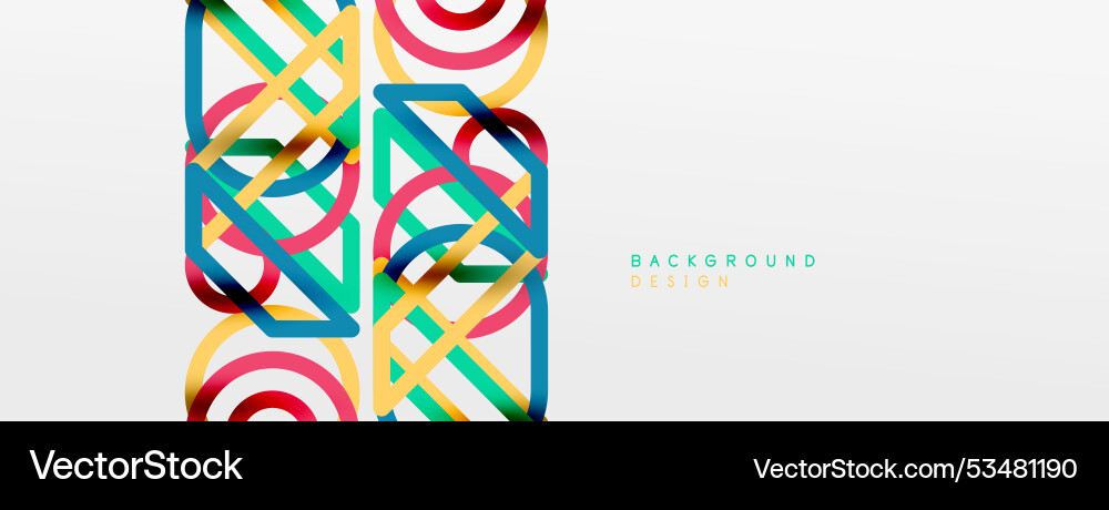Abstract background - colorful circle lines Vector Image