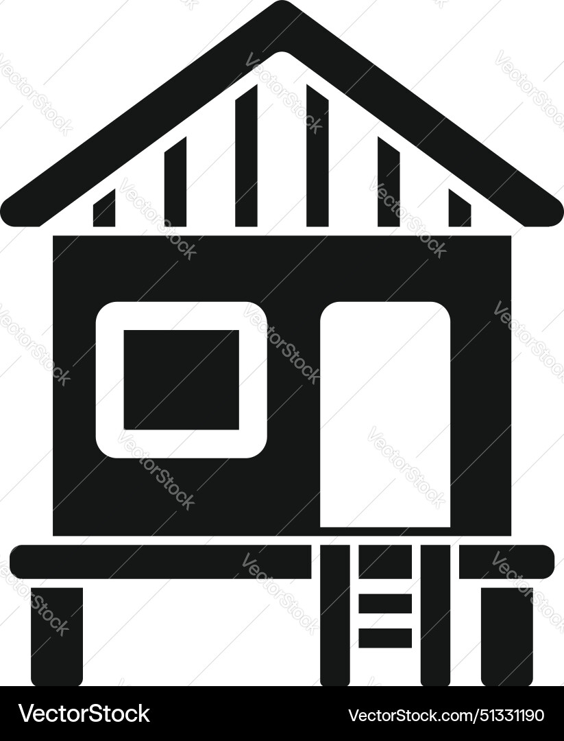 Beach house icon Royalty Free Vector Image - VectorStock