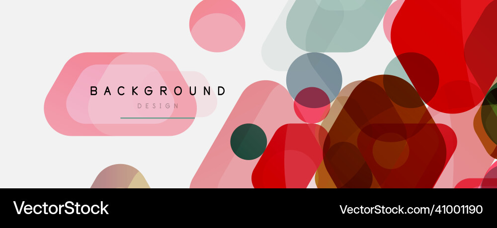 Color bubbles and rounded geometric shapes Vector Image
