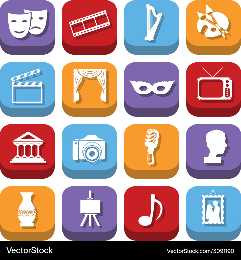 Kultur Icons Lizenzfreies Vektorbild - VectorStock