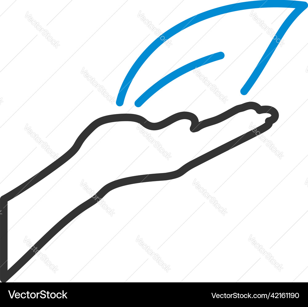 Hand holding leaf icon Royalty Free Vector Image
