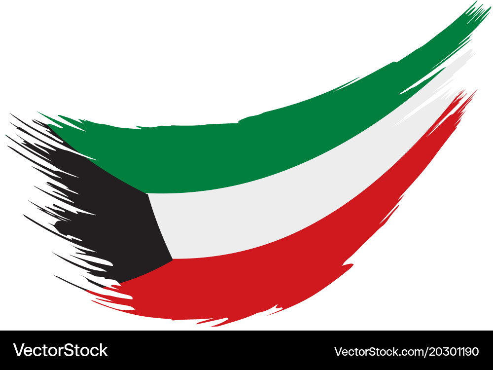 Kuwait flag Royalty Free Vector Image - VectorStock