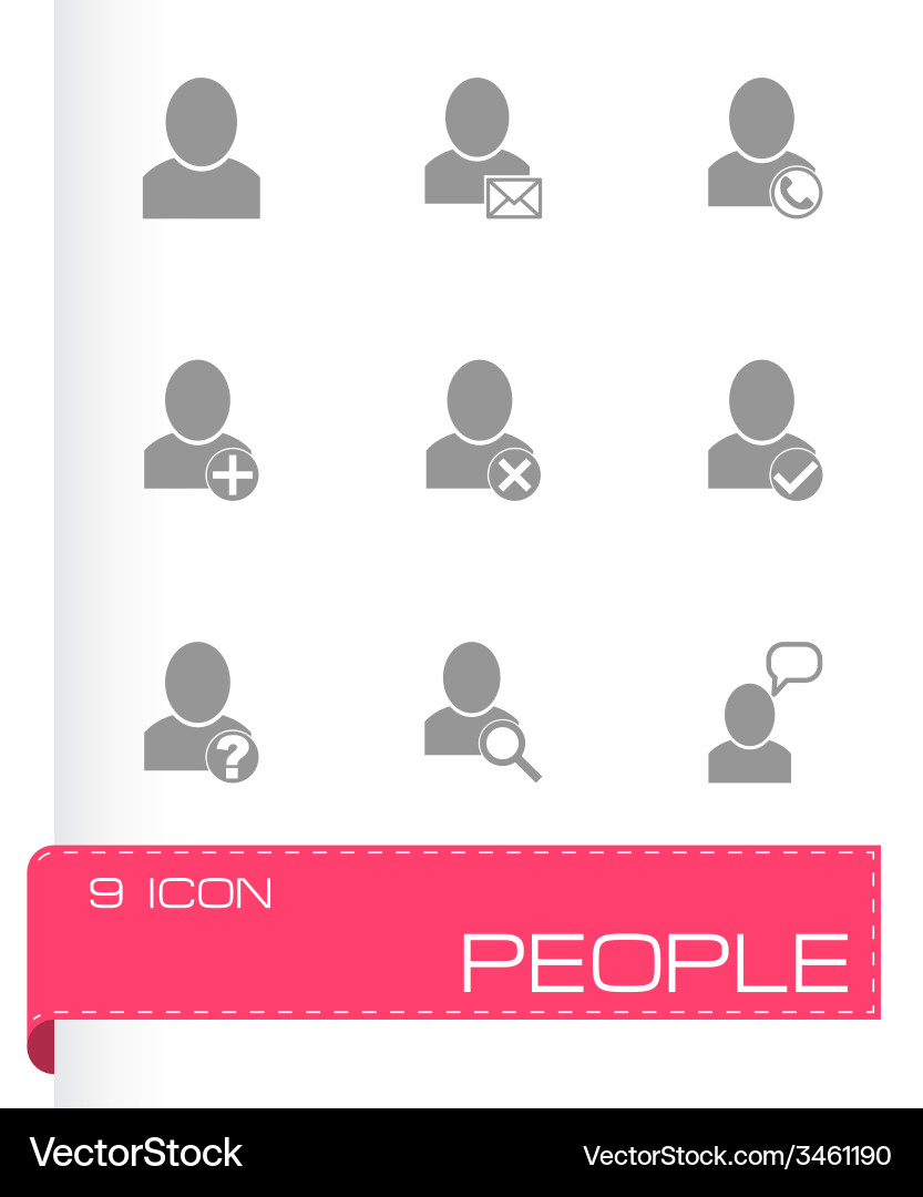 Menschen Icon Set Lizenzfreies Vektorbild - VectorStock