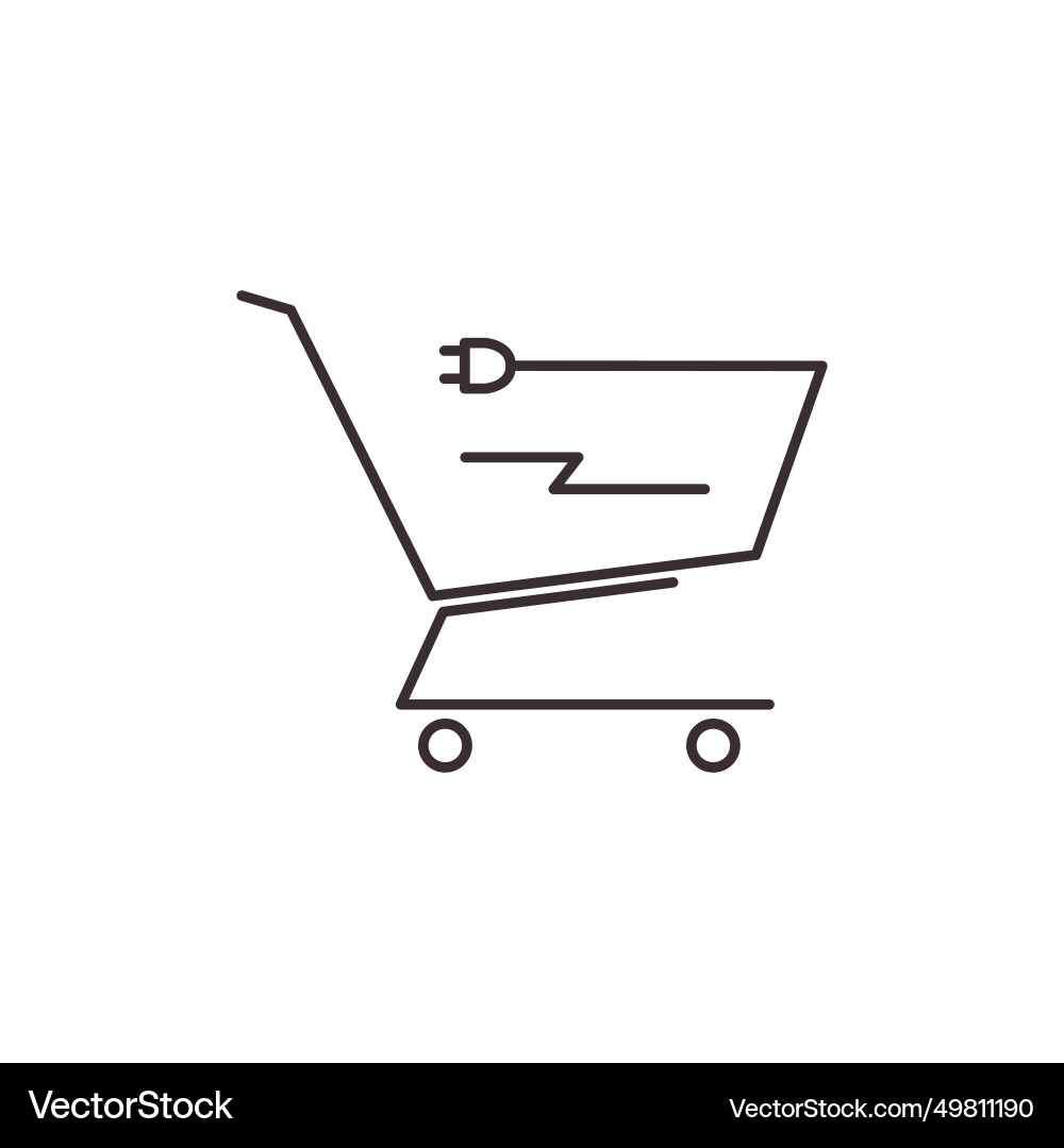 Trolley icon logo design Royalty Free Vector Image
