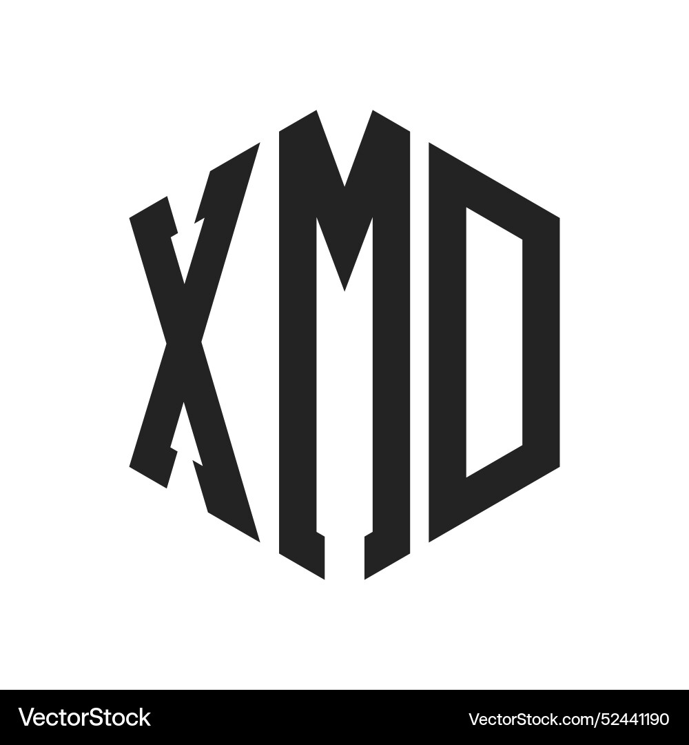 Xmd logo design initial letter monogram Royalty Free Vector