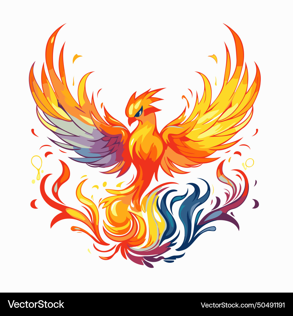 A bird in the form of stylized fire Royalty Free Vector