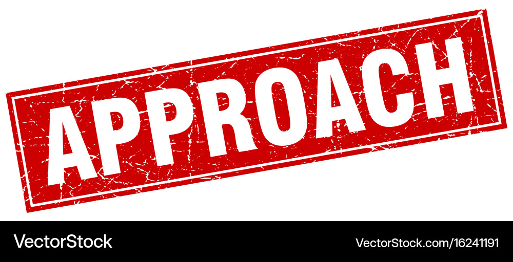 Approach square stamp Royalty Free Vector Image