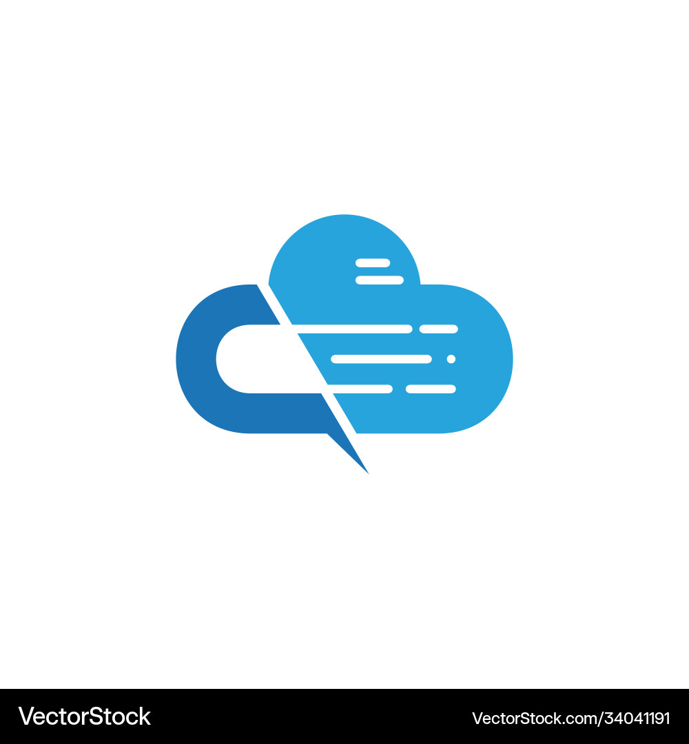 Cloud data logo Royalty Free Vector Image - VectorStock