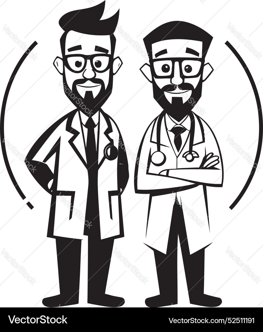 Compassionate touch doctors supportive care Vector Image